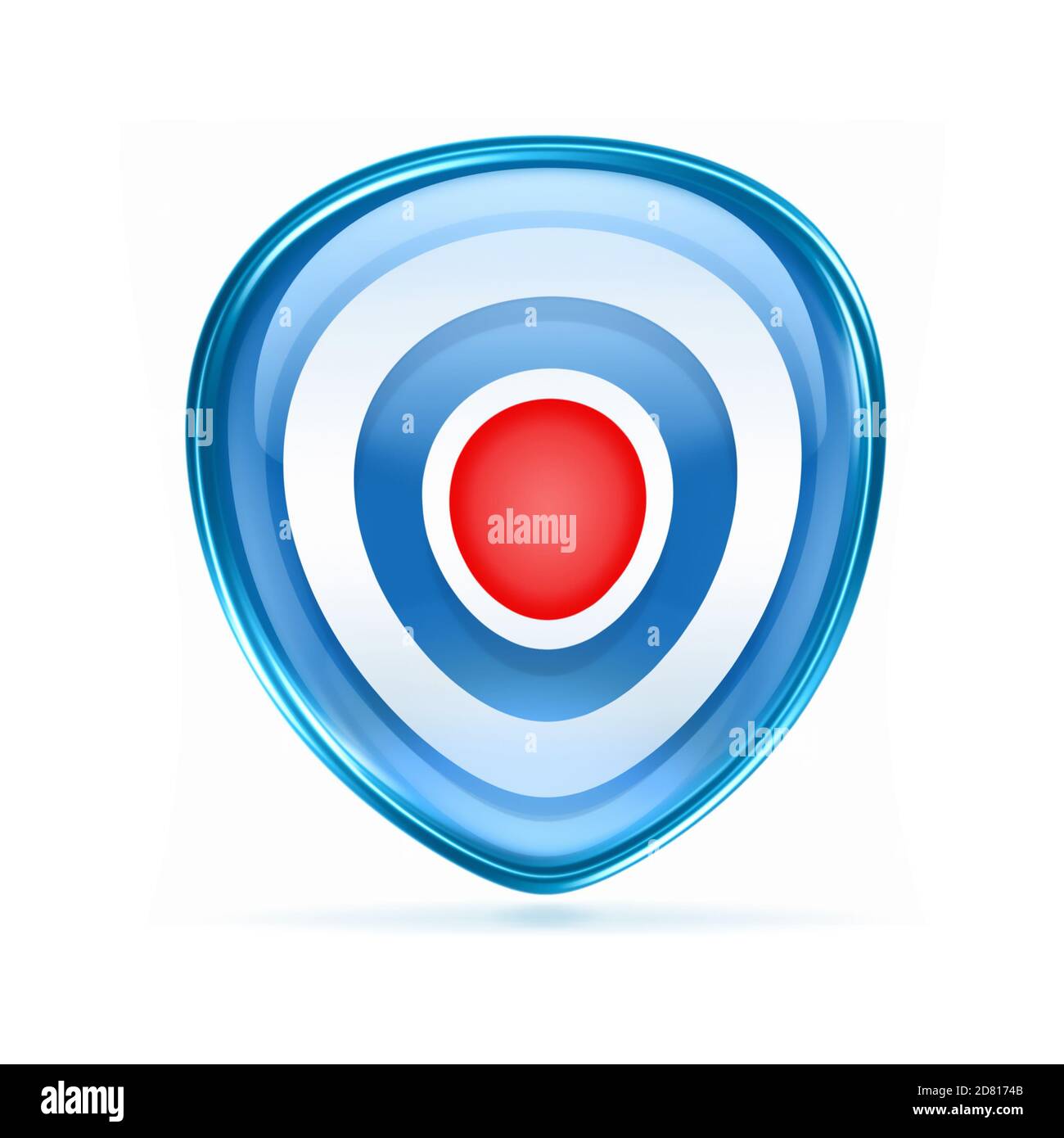 Record icon blue, isolated on white background Stock Photo - Alamy