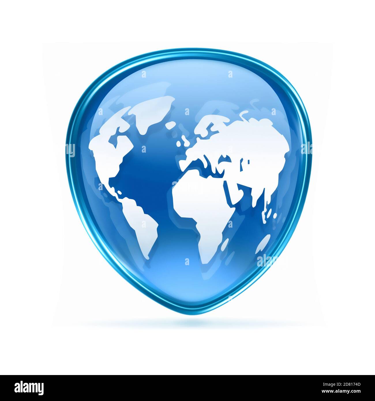 World blue continents background hi-res stock photography and images ...