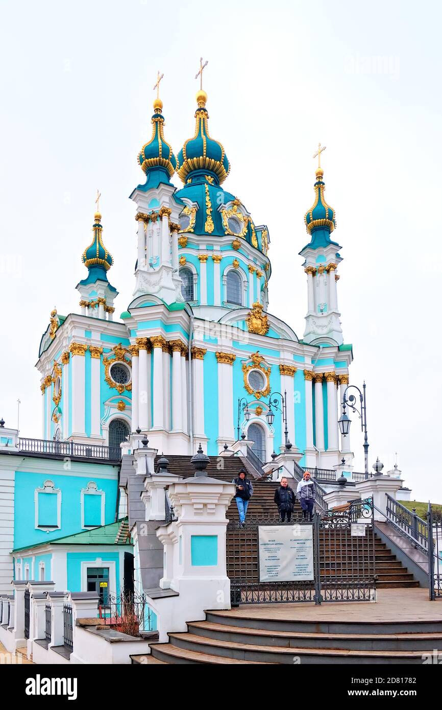 St Andrew's Church in Kyiv, or Kiev, Ukraine Stock Photo - Alamy