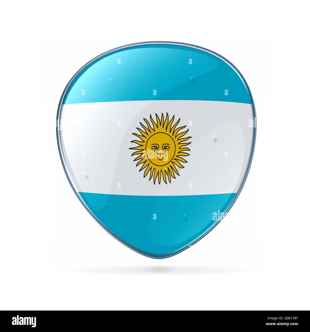 Argentina Flag icon, isolated on white background Stock Photo - Alamy