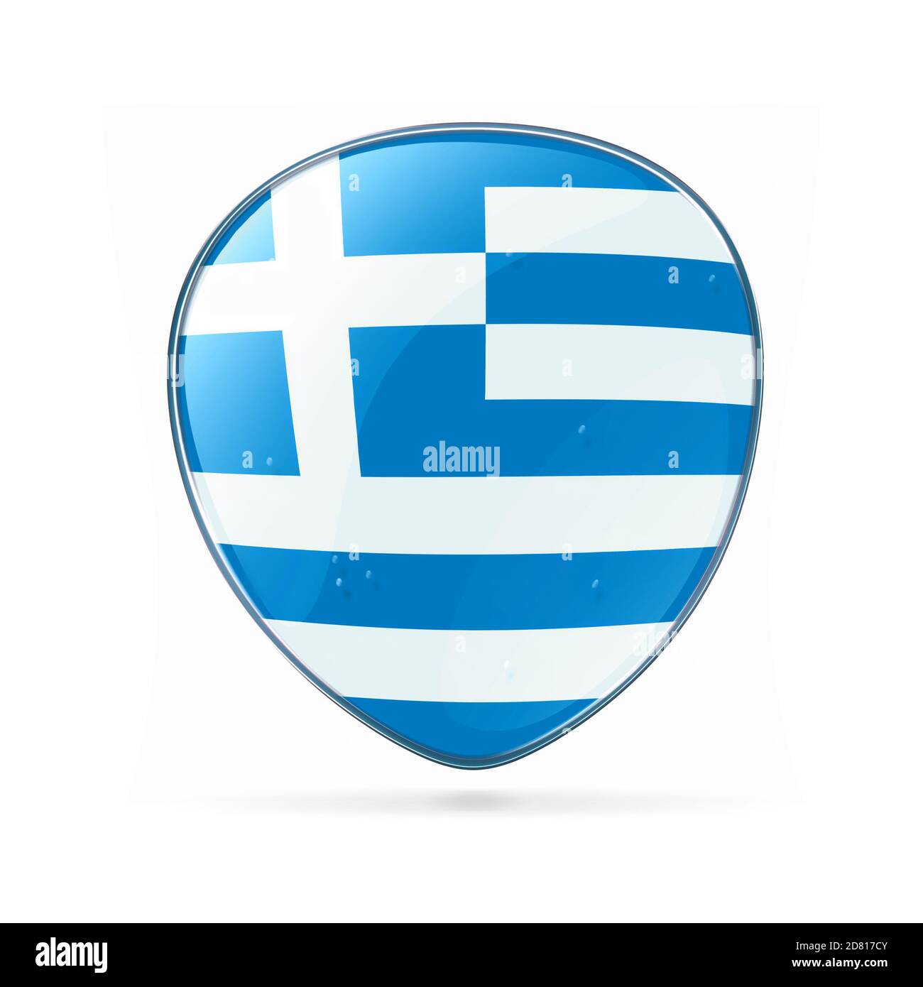 Greece Flag Icon, isolated on white background Stock Photo - Alamy