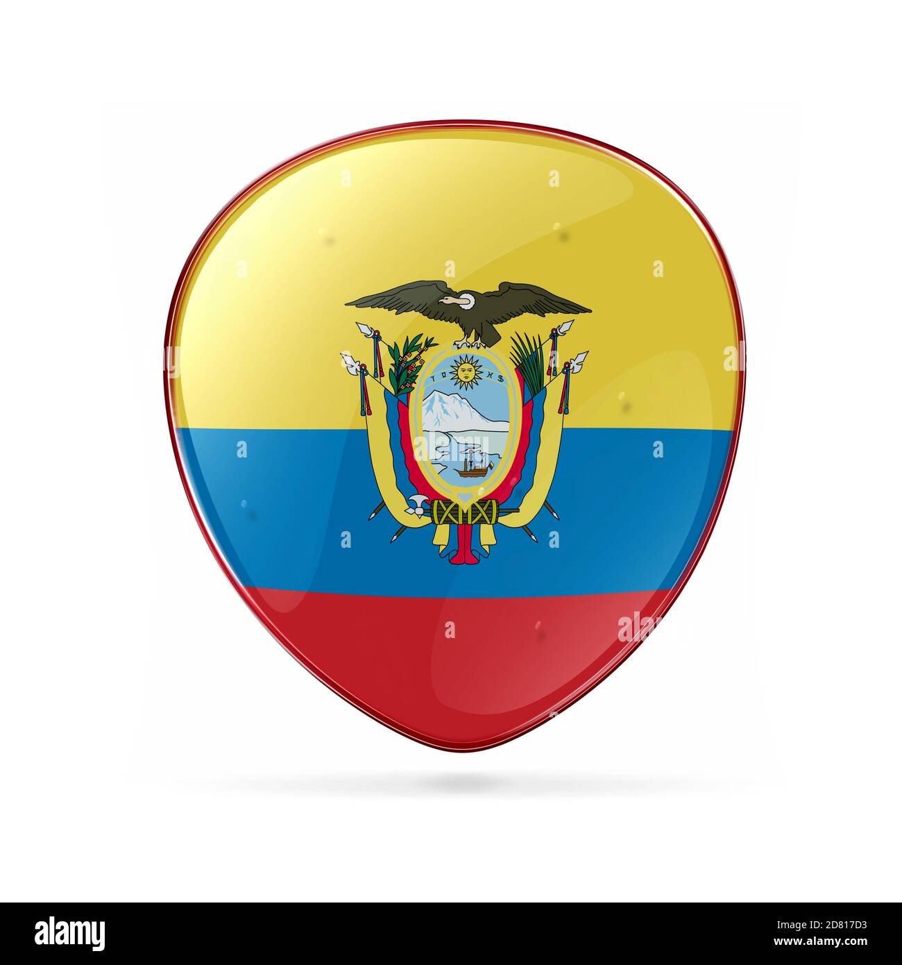 Colombia Flag Icon, isolated on white background Stock Photo - Alamy