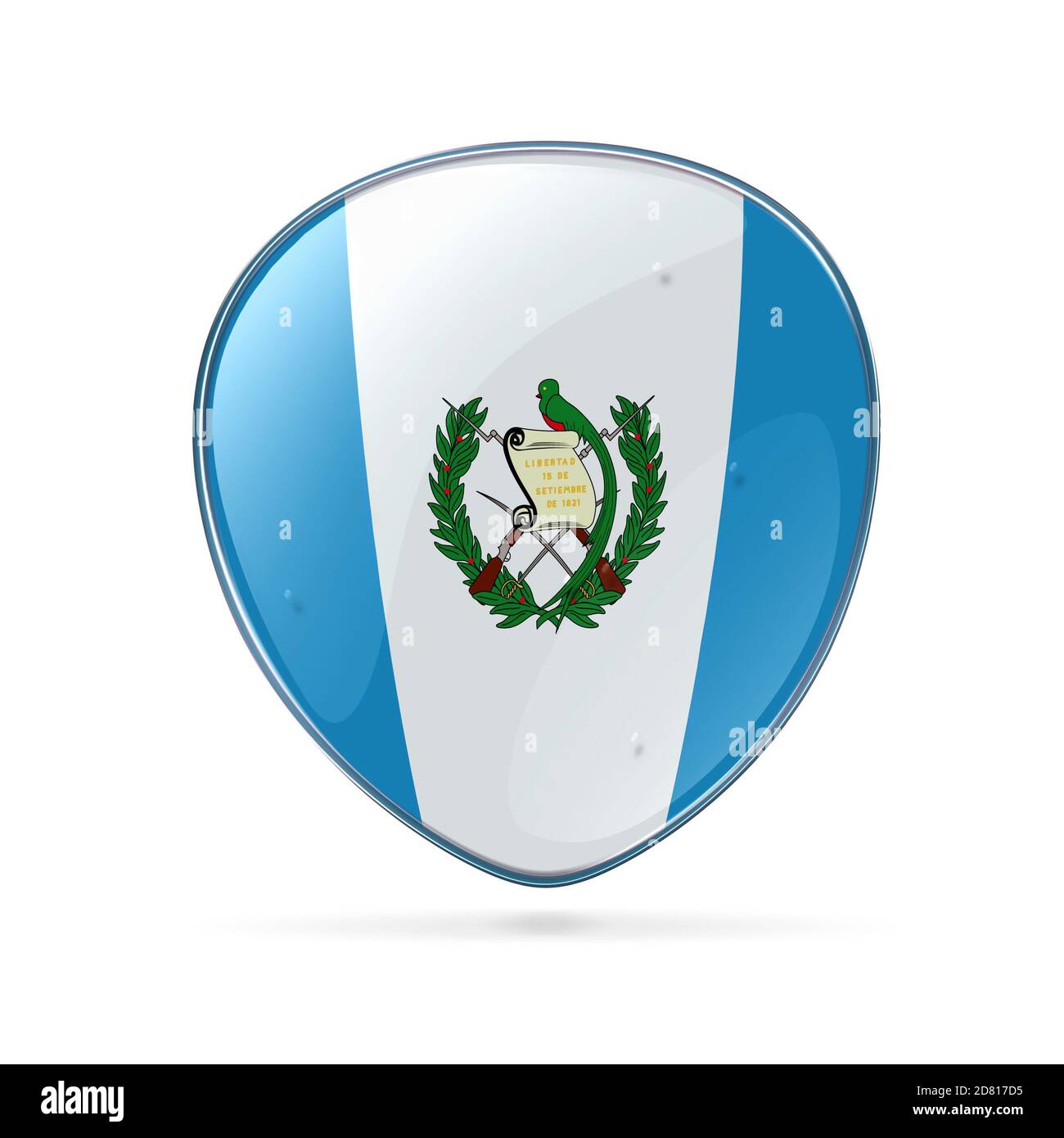 Guatemala Flag icon, isolated on white background Stock Photo - Alamy