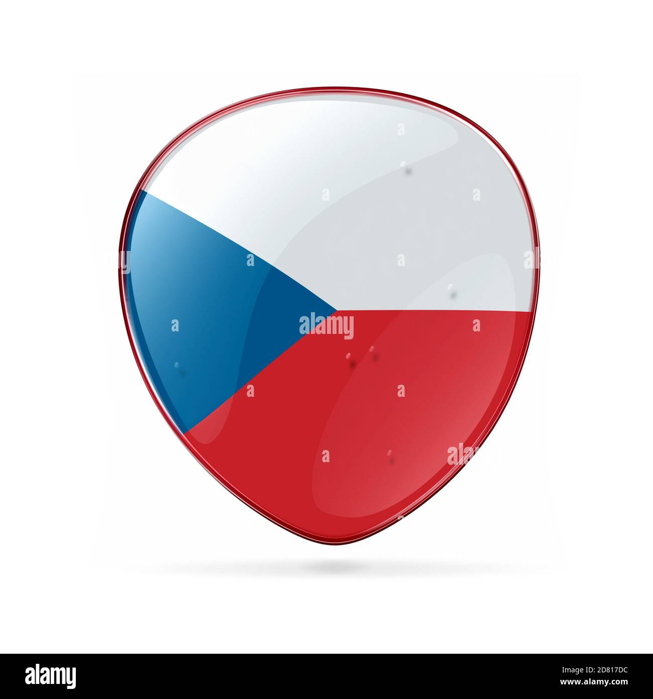 Czech Flag icon, isolated on white background Stock Photo - Alamy