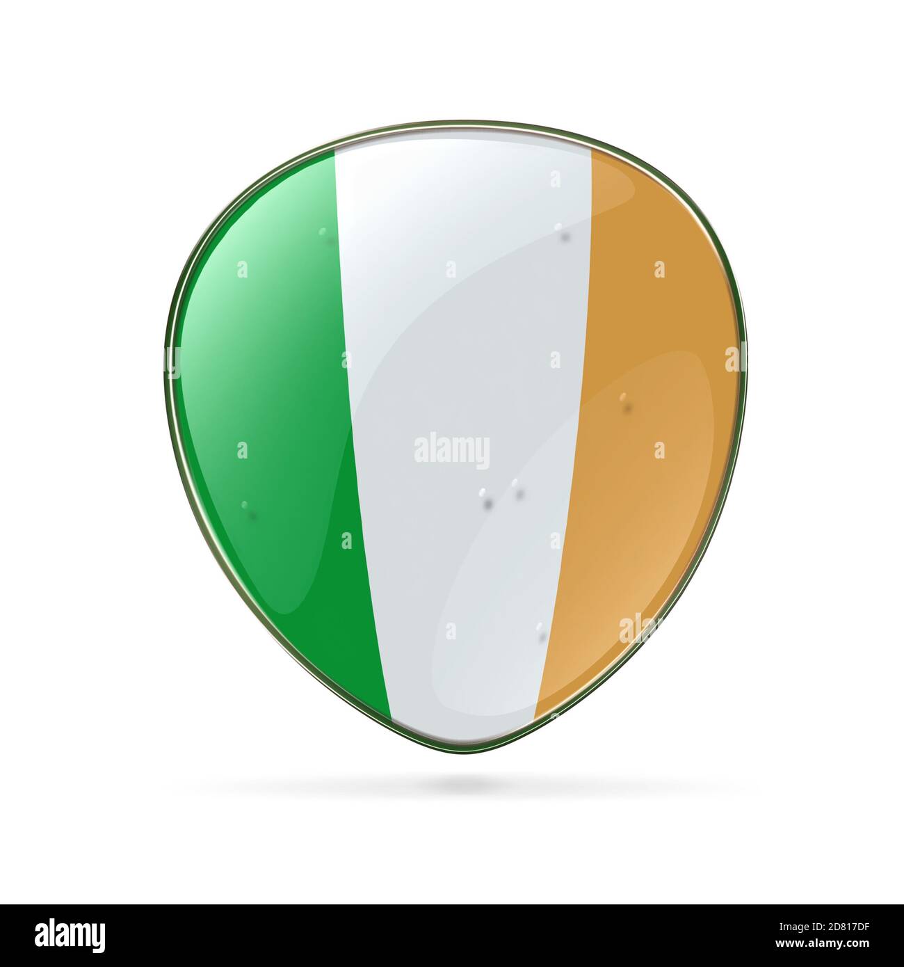 Ireland Flag Icon, isolated on white background Stock Photo - Alamy