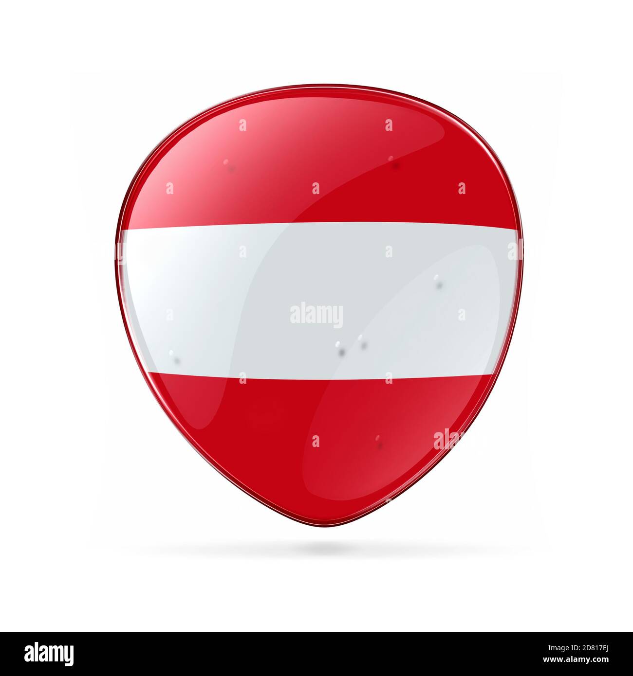 Austrian Flag icon, isolated on white background Stock Photo - Alamy