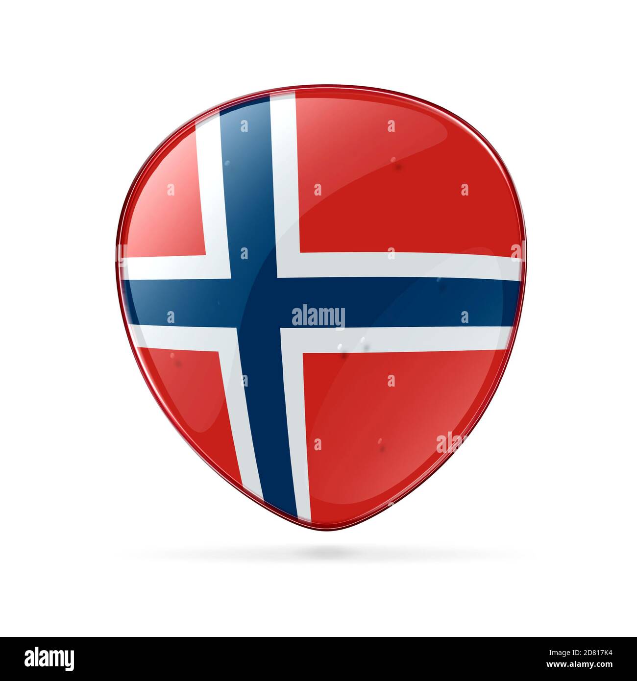 Norwegian Flag icon, isolated on white background Stock Photo - Alamy