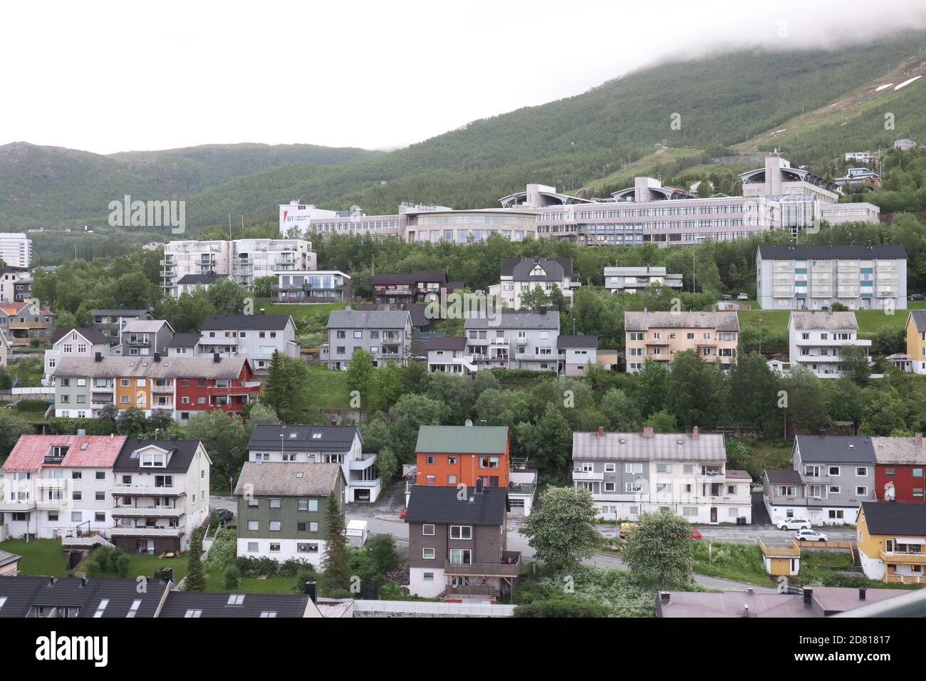 Narvik / Norway - June 23 2019: Residential houses and University of ...