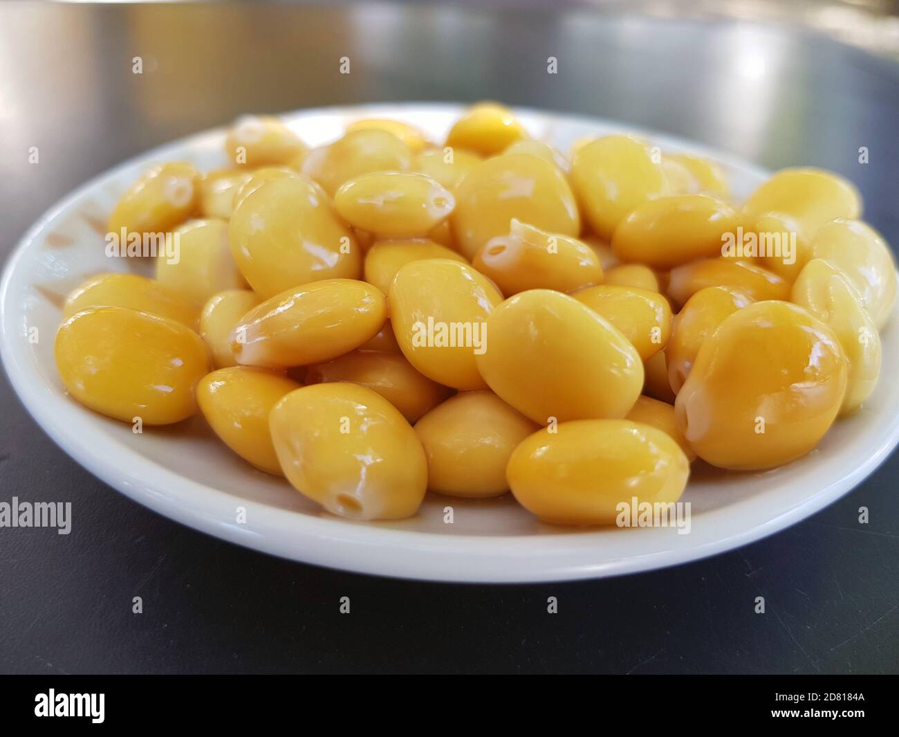 Plate with lupin beans Stock Photo - Alamy