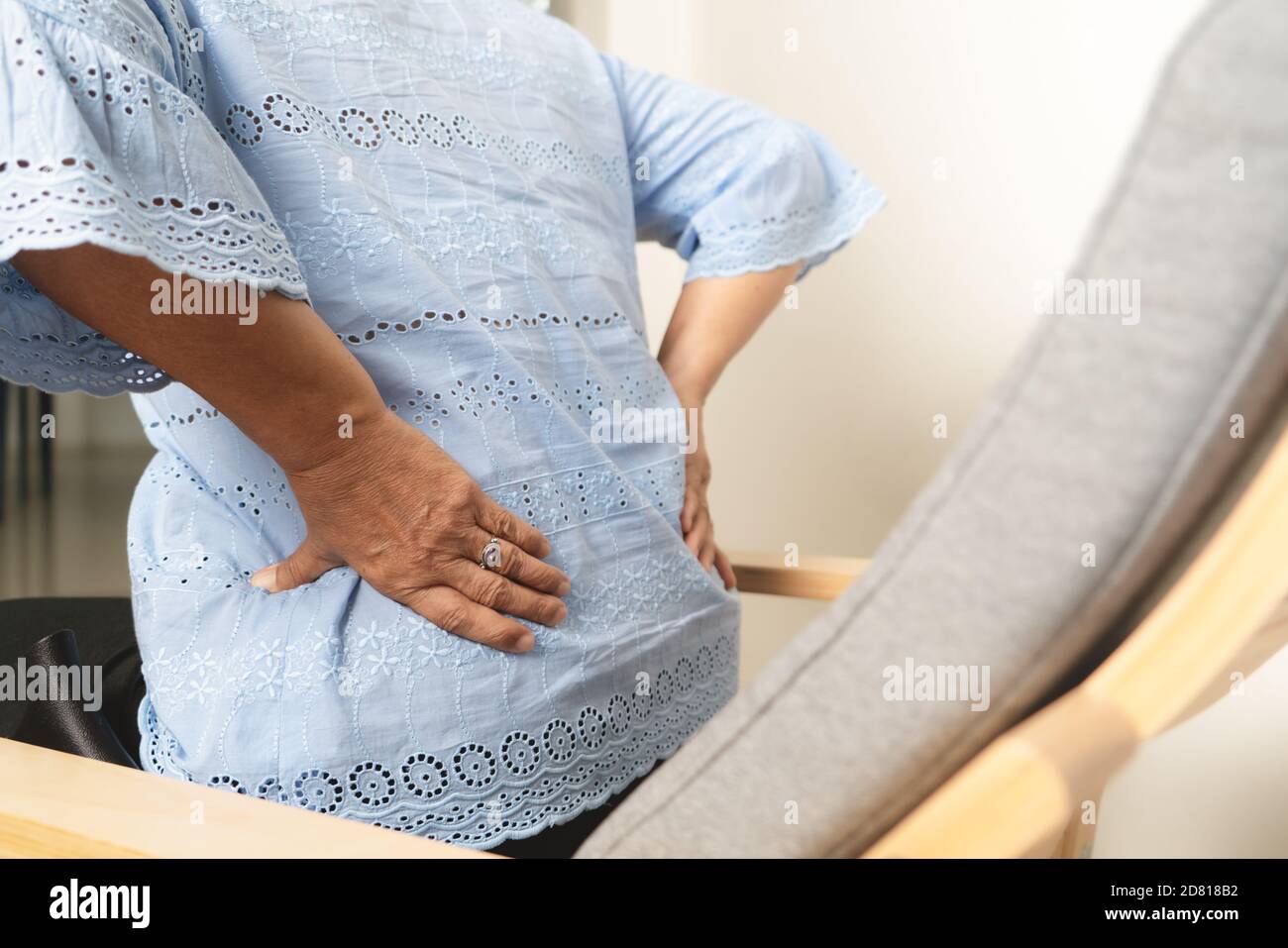 Lower back pain woman old hi-res stock photography and images - Alamy