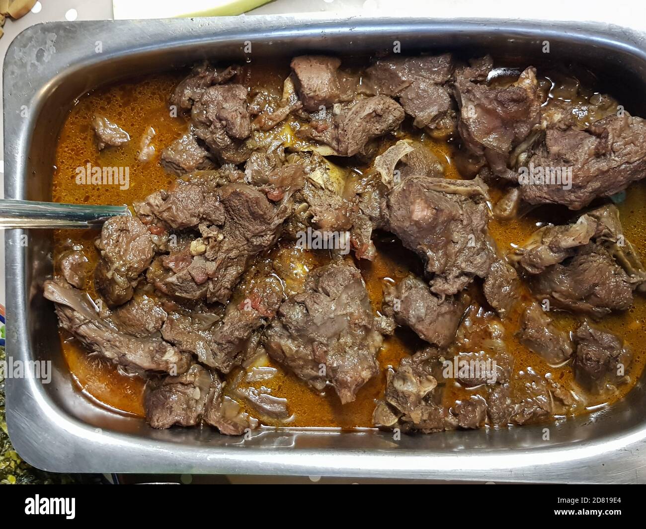Portuguese Goat Roast/Stew called Chanfana Stock Photo - Alamy