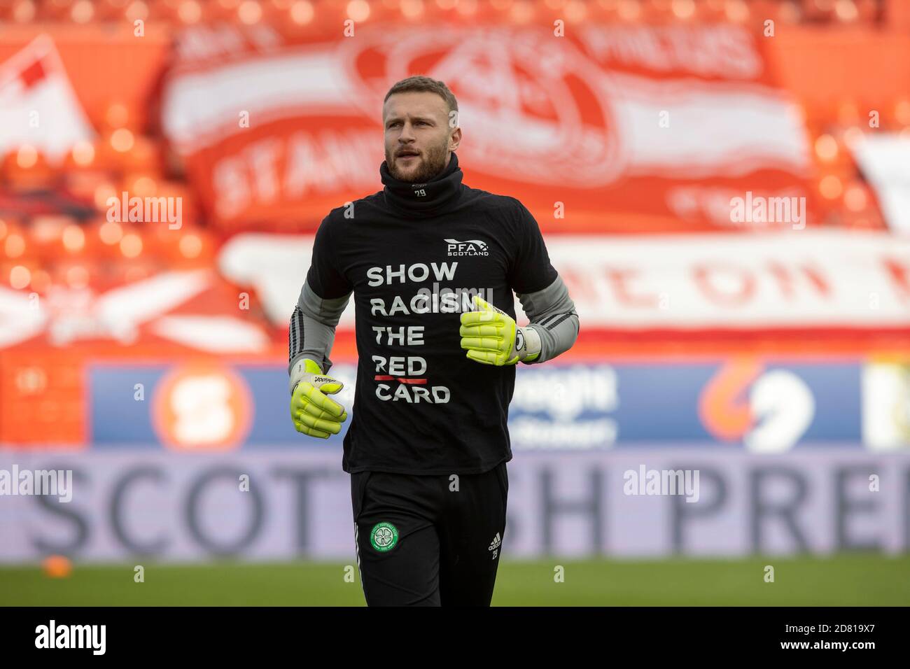 Celtic’s Scott Bain during the Scottish Premiership match at Pittodrie ...