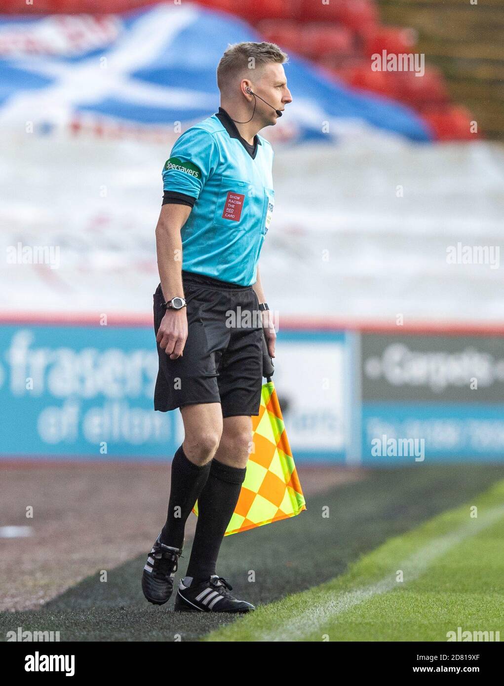 Assistant referee Calum Spence during the Scottish Premiership match at ...