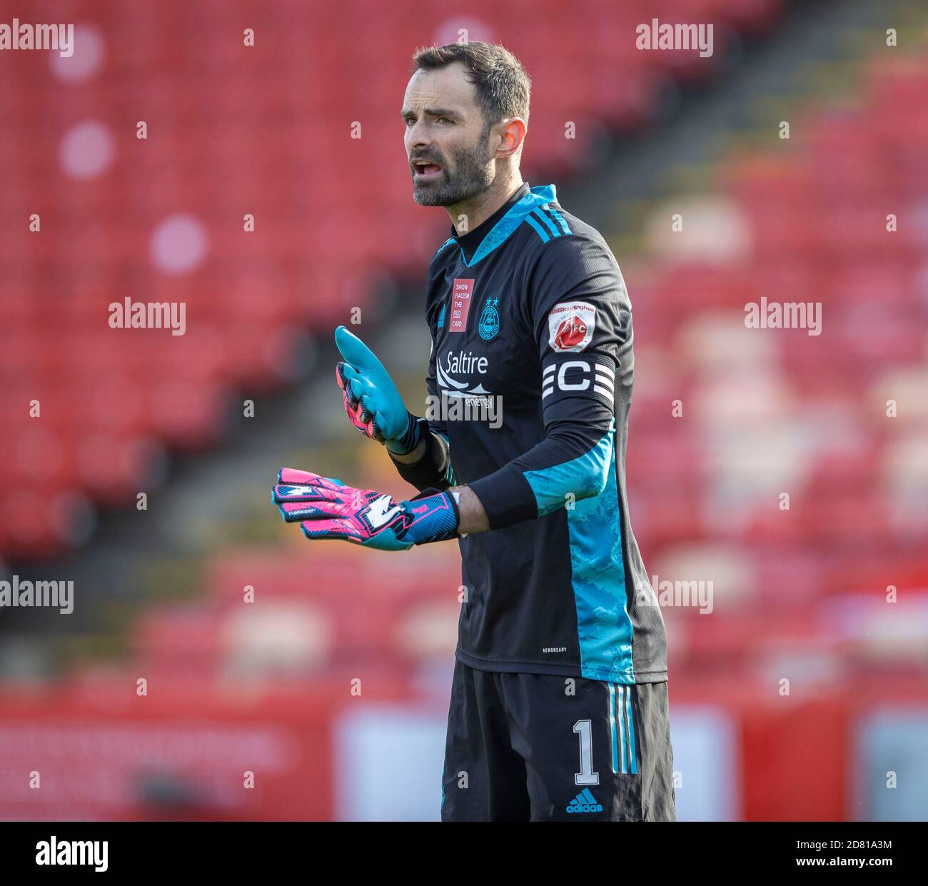 Aberdeen’s Joe Lewis during the Scottish Premiership match at Pittodrie ...
