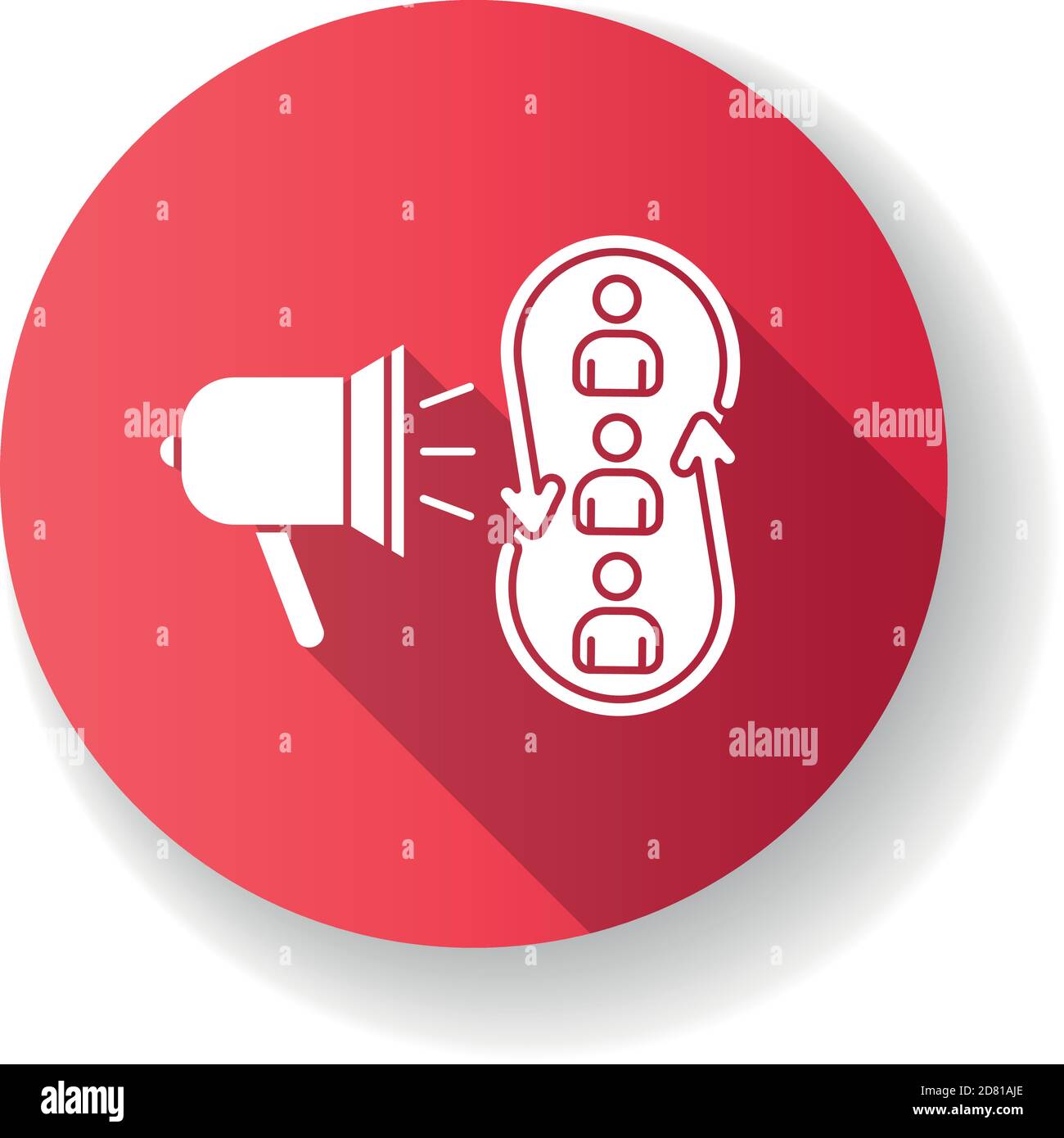 Cooperation flat design long Cut Out Stock Images & Pictures - Alamy