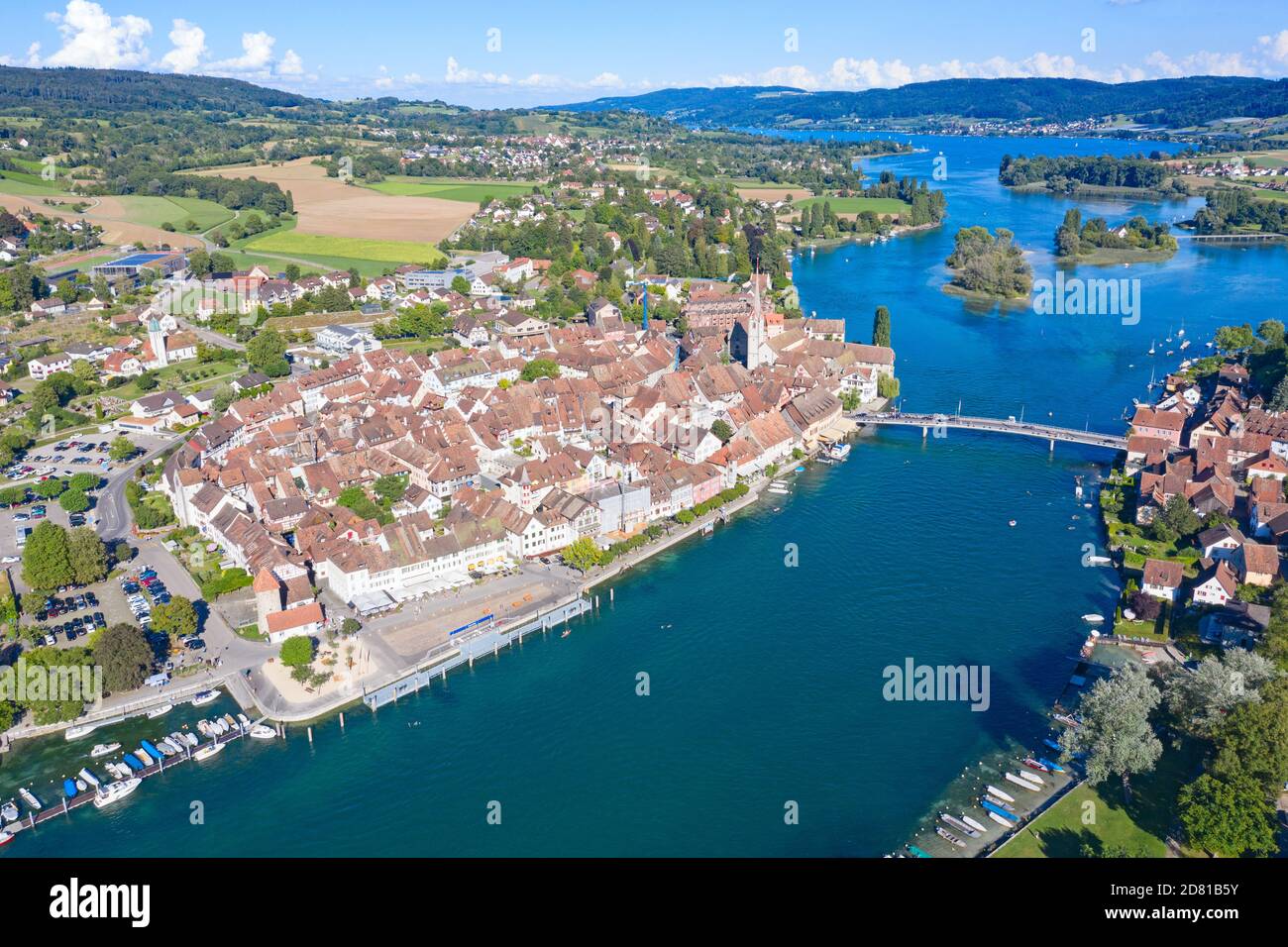 Aerial view beautiful town stein hi-res stock photography and images ...