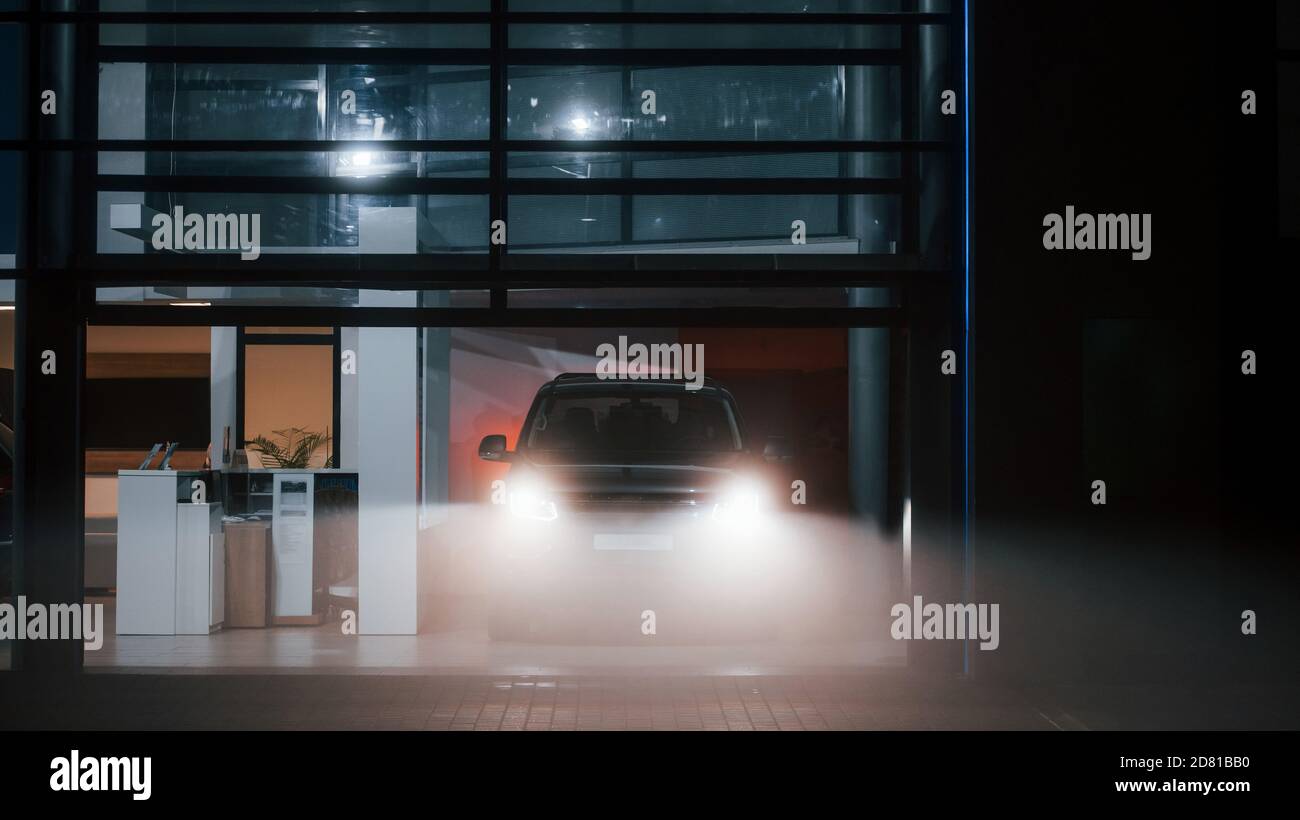 Car interior night headlights hi-res stock photography and images - Alamy