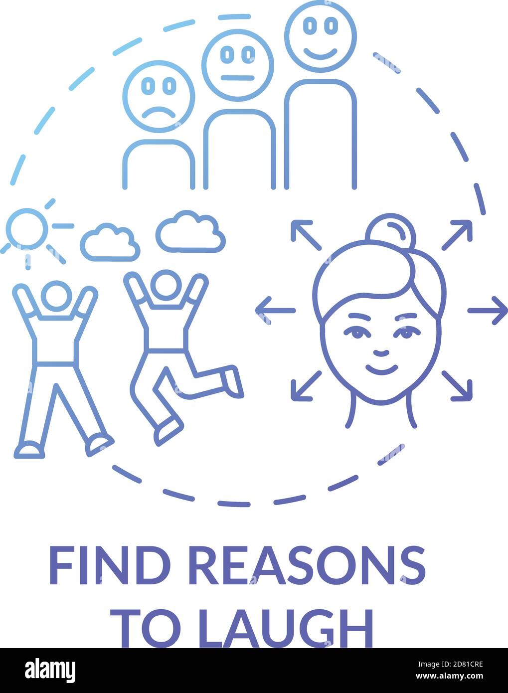 Find reasons to laugh concept icon Stock Vector Image & Art - Alamy