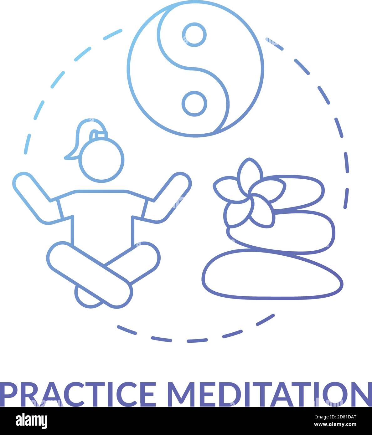 Practice meditation concept icon Stock Vector Image & Art - Alamy