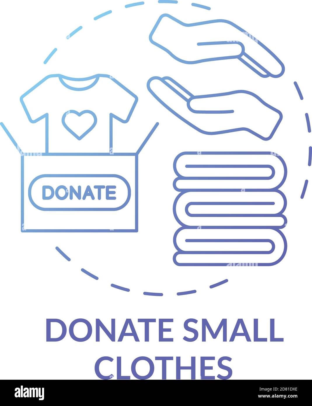 Donate small clothes concept icon Stock Vector Image & Art - Alamy