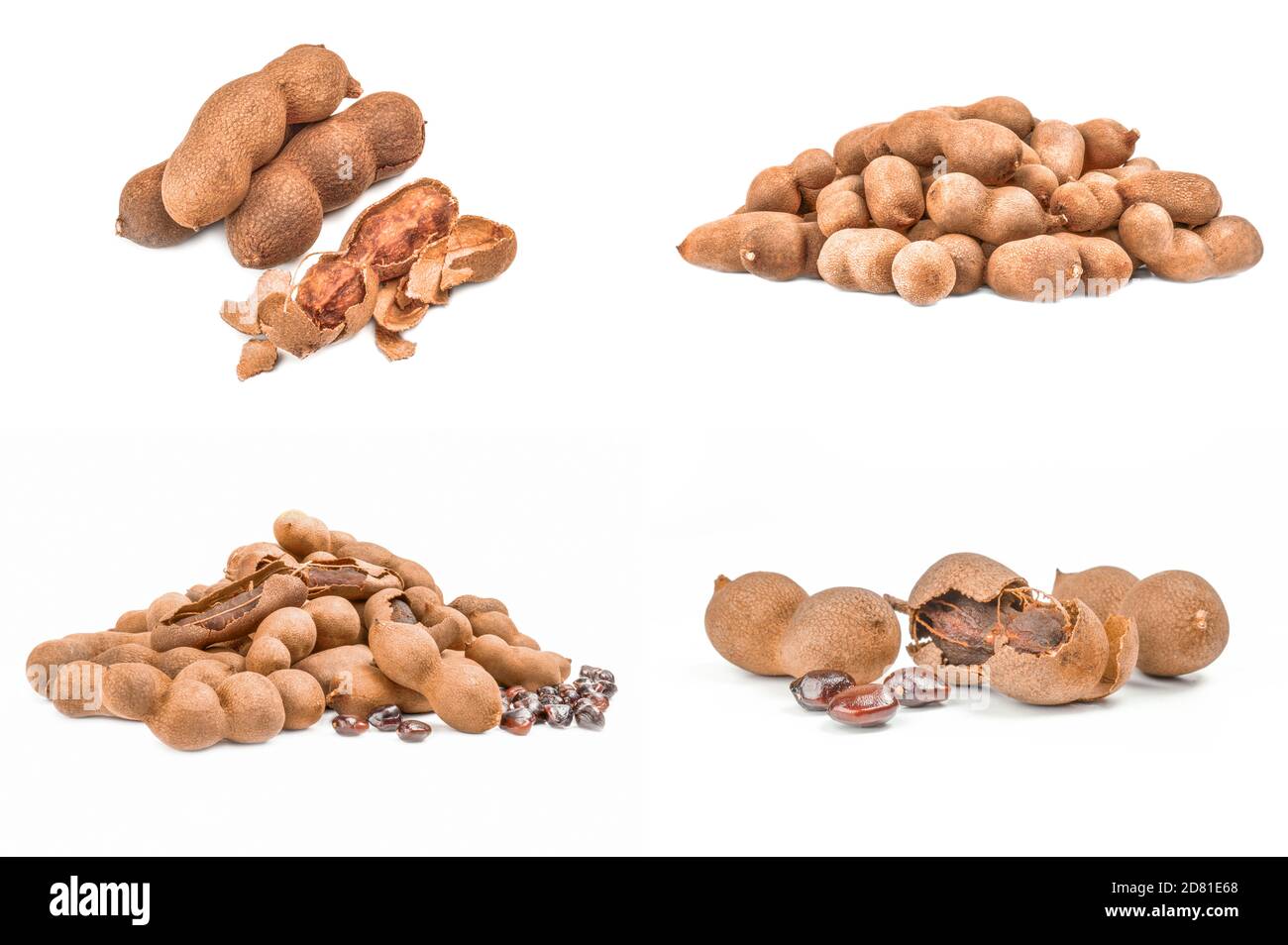 Set of Tamarindo isolated on a white background with clipping path ...