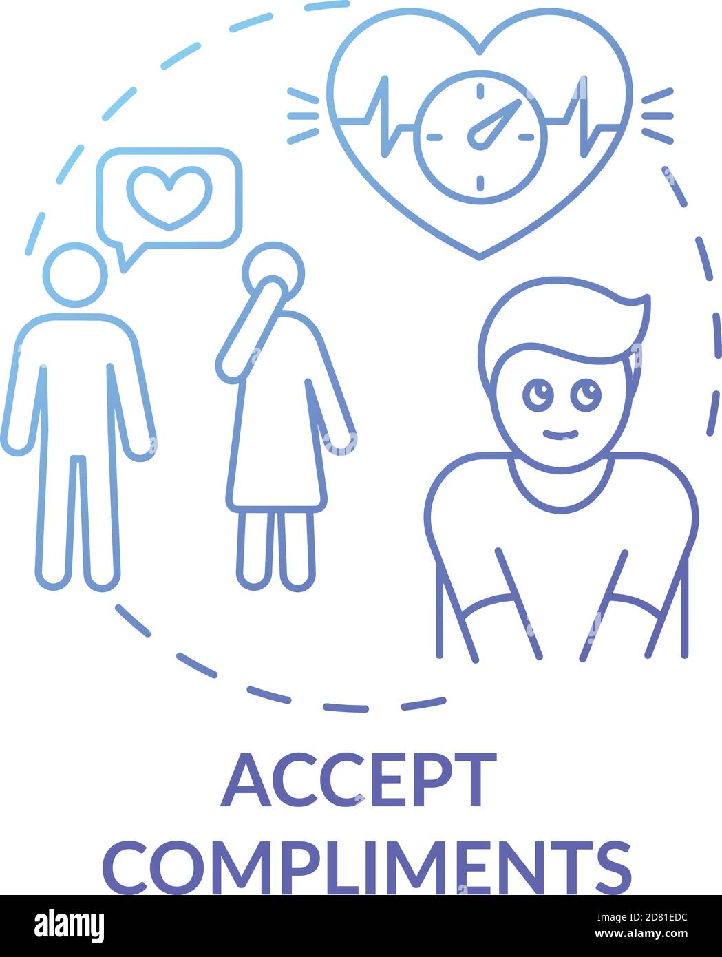 Accept compliments concept icon Stock Vector Image & Art - Alamy