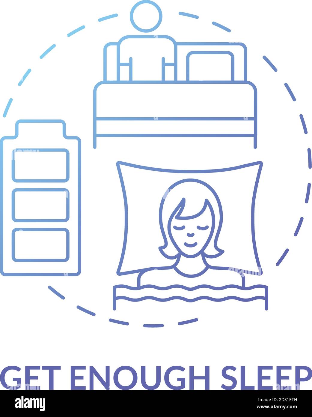 Get enough sleep concept icon Stock Vector Image & Art - Alamy