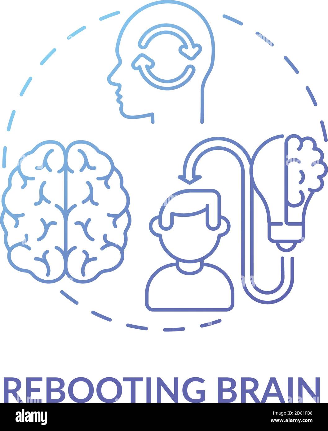 Rebooting brain concept icon Stock Vector Image & Art - Alamy Rebooting brain concept icon Stock Vector Image & Art - Alamy