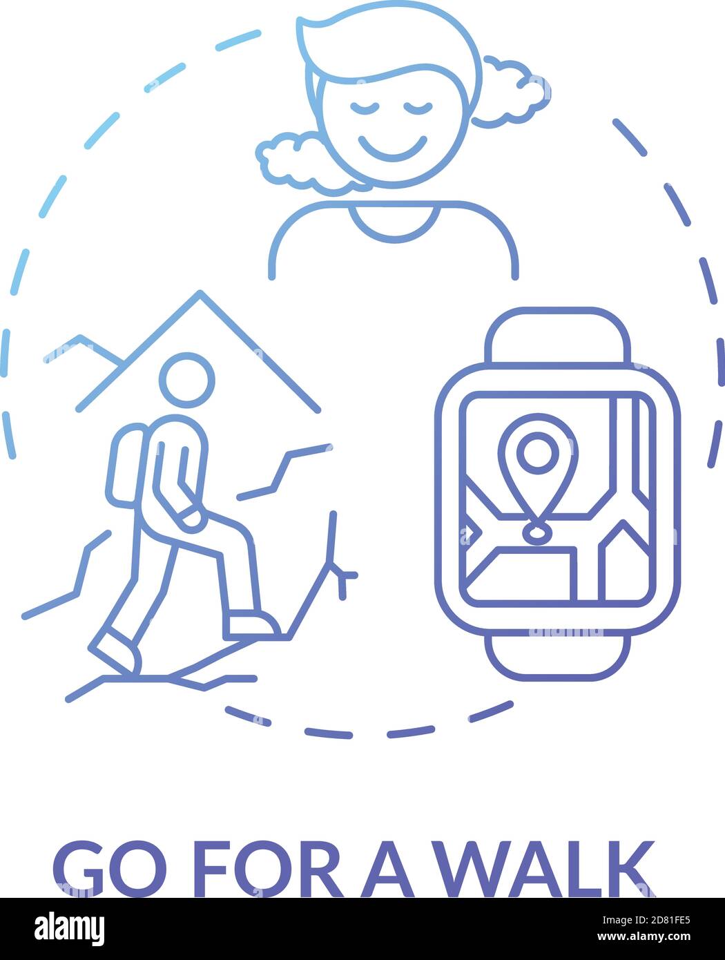 Go for a walk concept icon Stock Vector Image & Art - Alamy