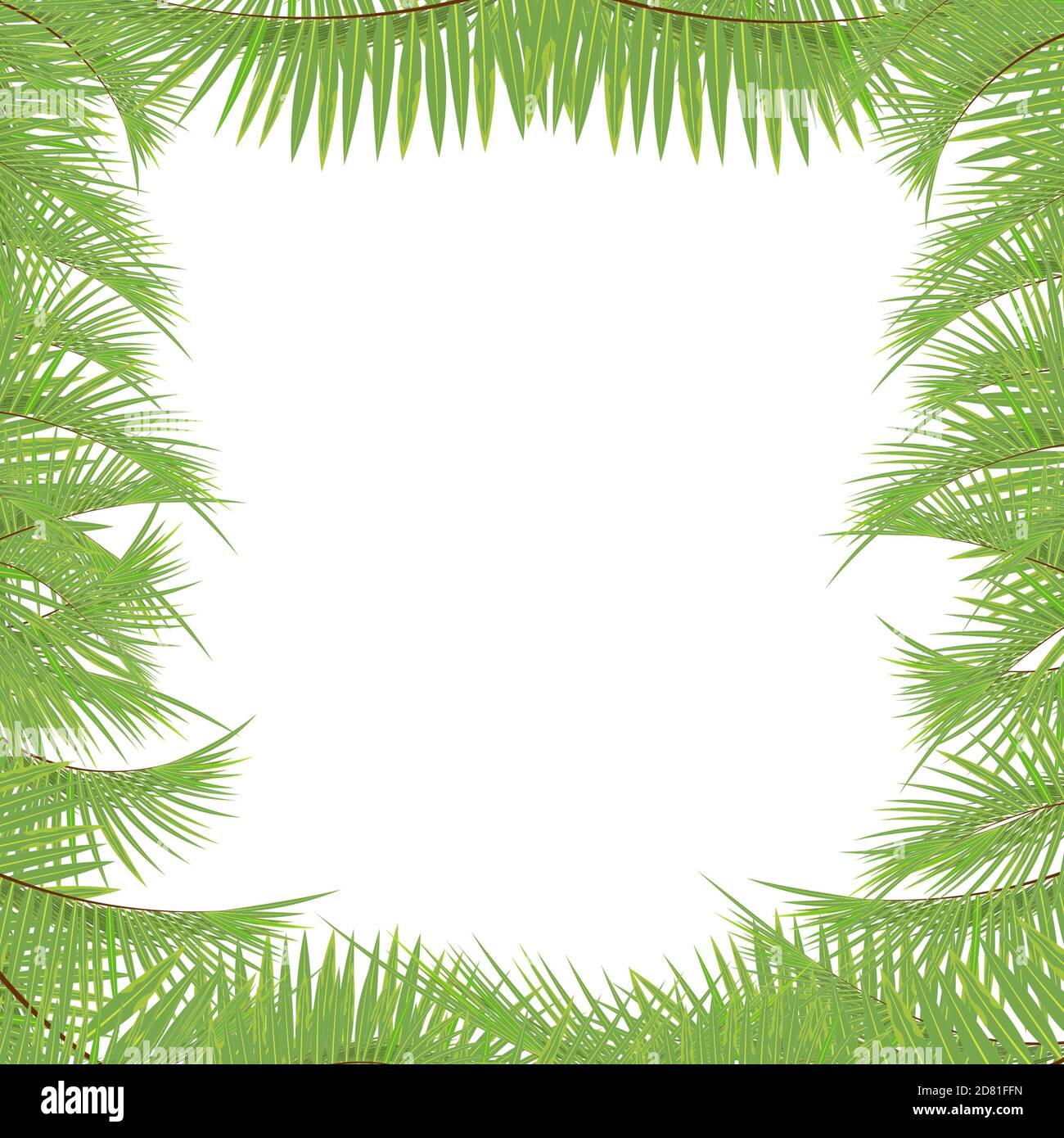 Trendy tropical palm leaves vector poster. Attractive summer tropical ...