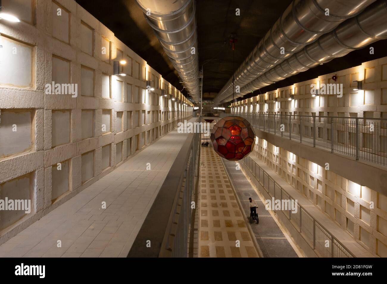 Jerusalem, Israel - October 20th, 2020: An underground burial tunnel is ...