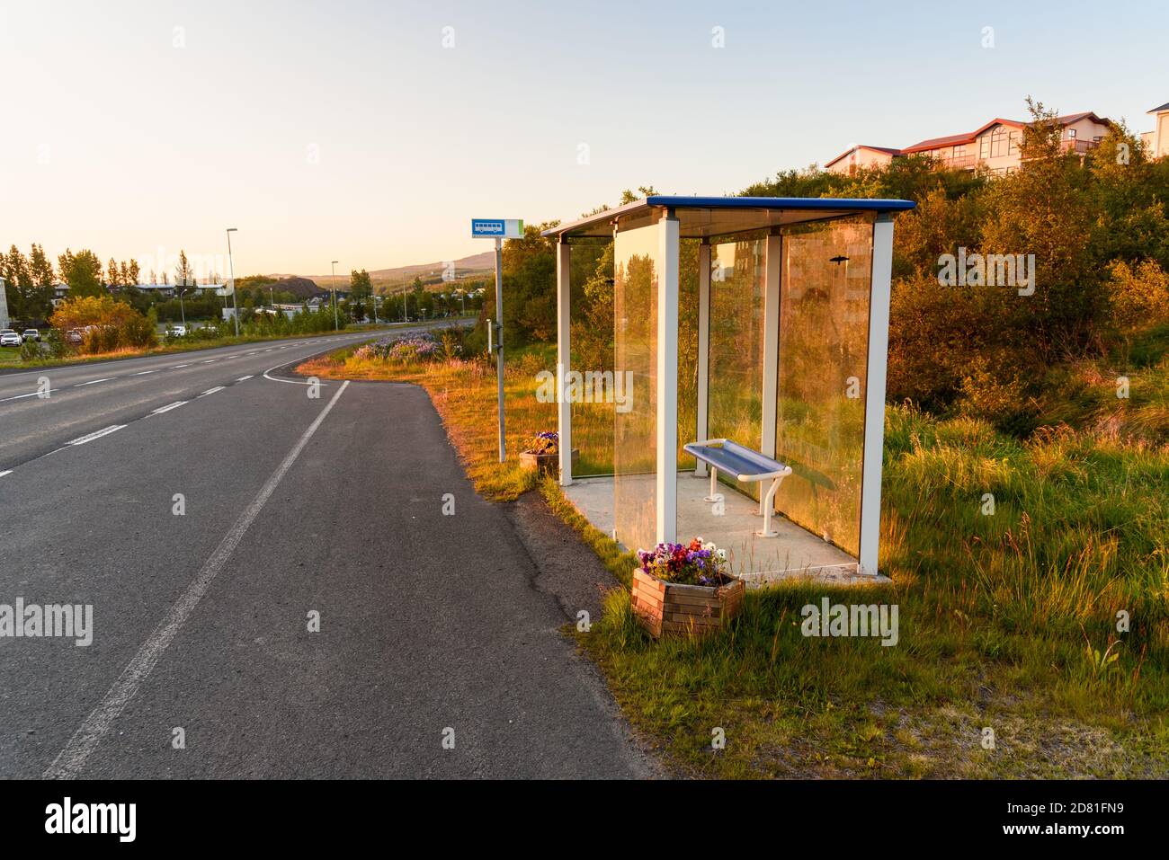 Bus stop shelter landscape hi-res stock photography and images - Alamy