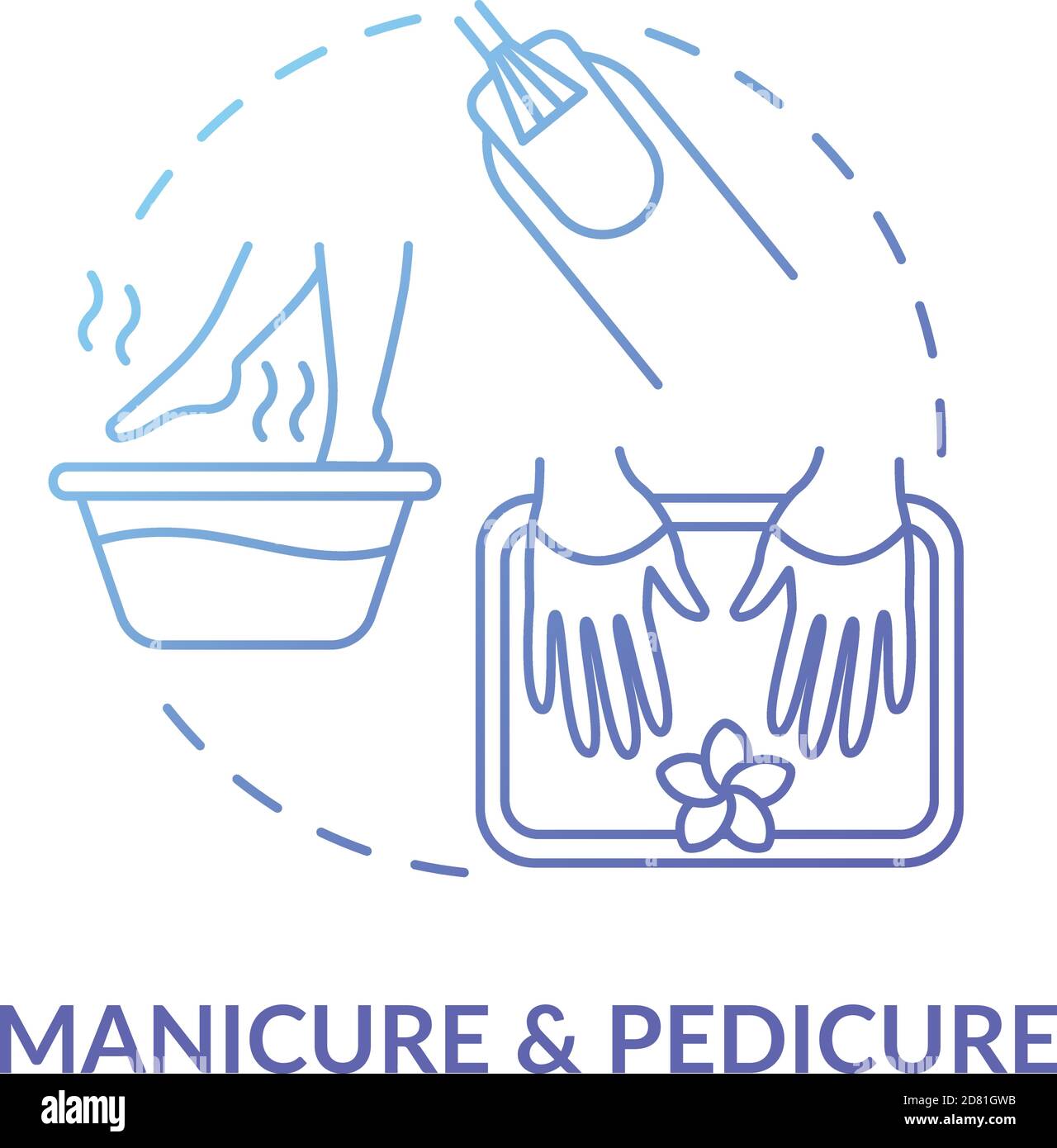 Manicure and pedicure concept icon Stock Vector Image & Art - Alamy