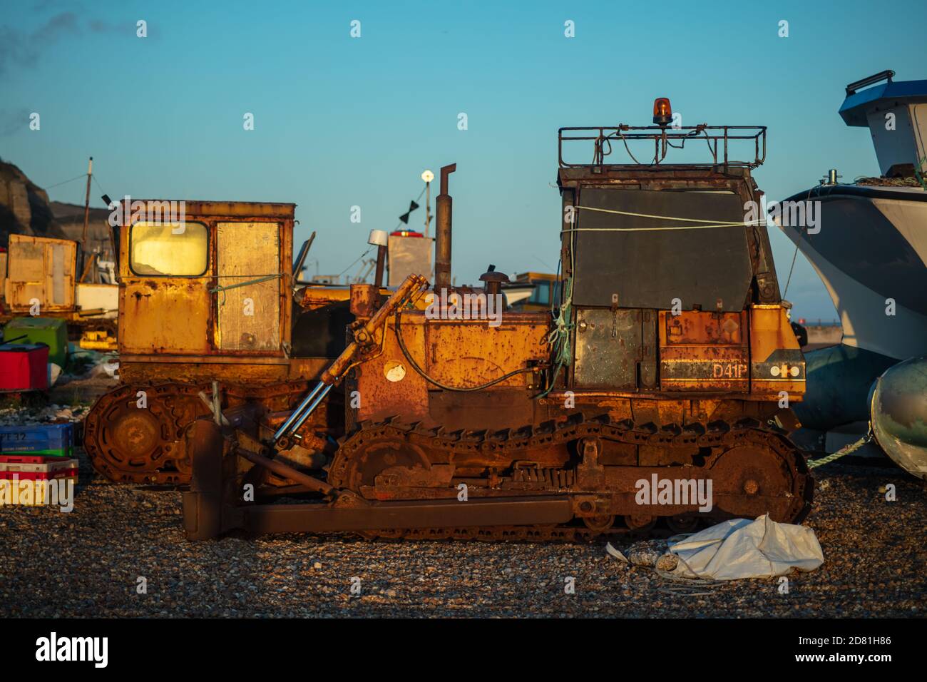 Wrecked bulldozer hi-res stock photography and images - Alamy