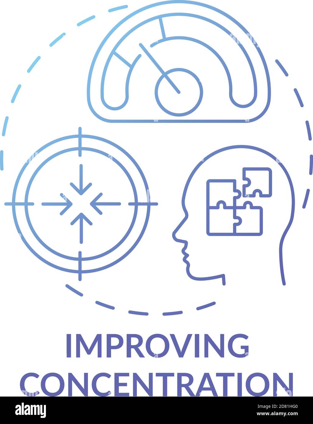 Improving concentration concept icon Stock Vector Image & Art - Alamy