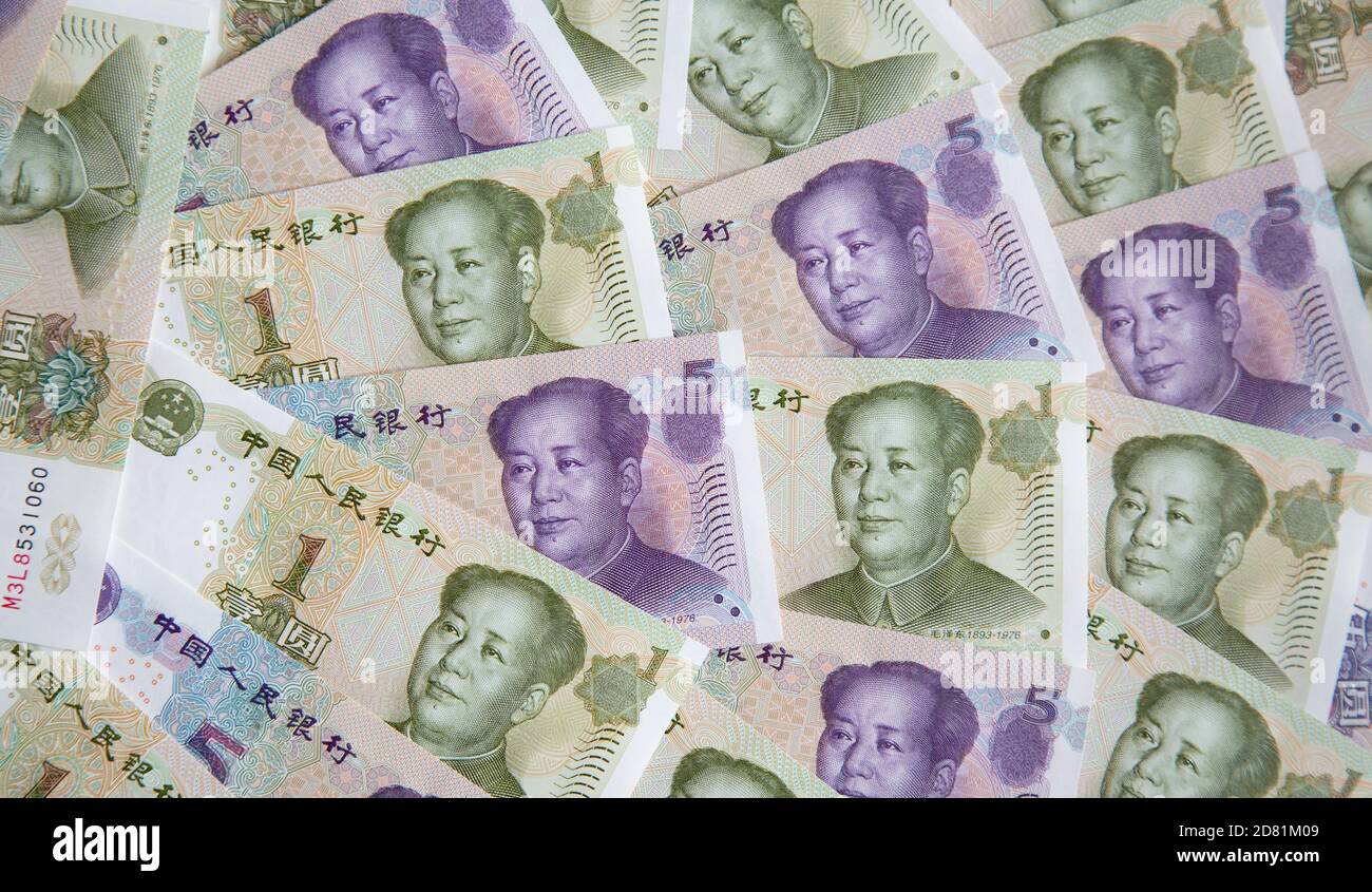 Collection of the chinese banknotes Stock Photo - Alamy