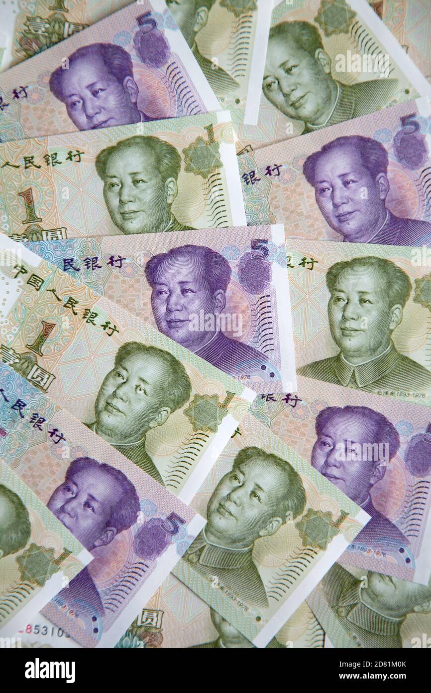 Collection of the chinese banknotes Stock Photo - Alamy
