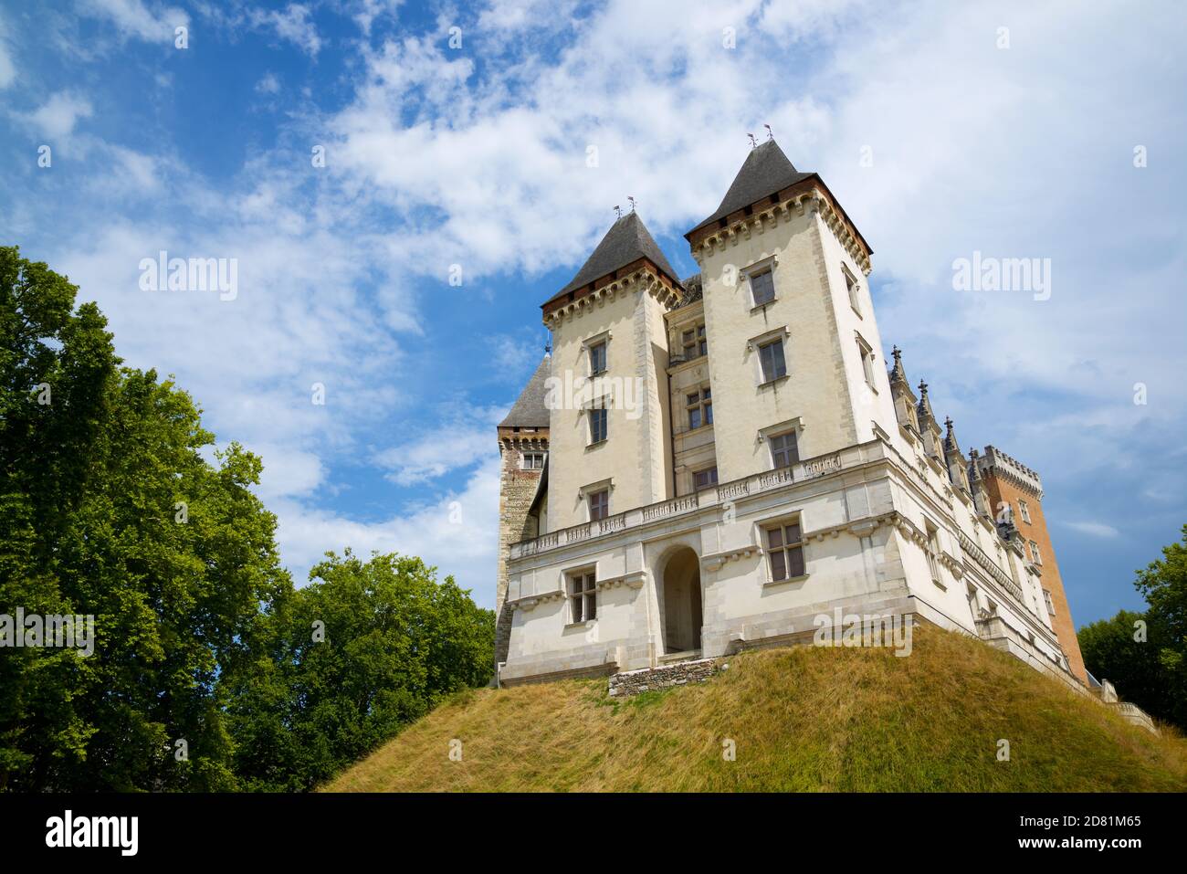 Pau, France - August 9, 2020: exterior view of the castle. Today it is ...