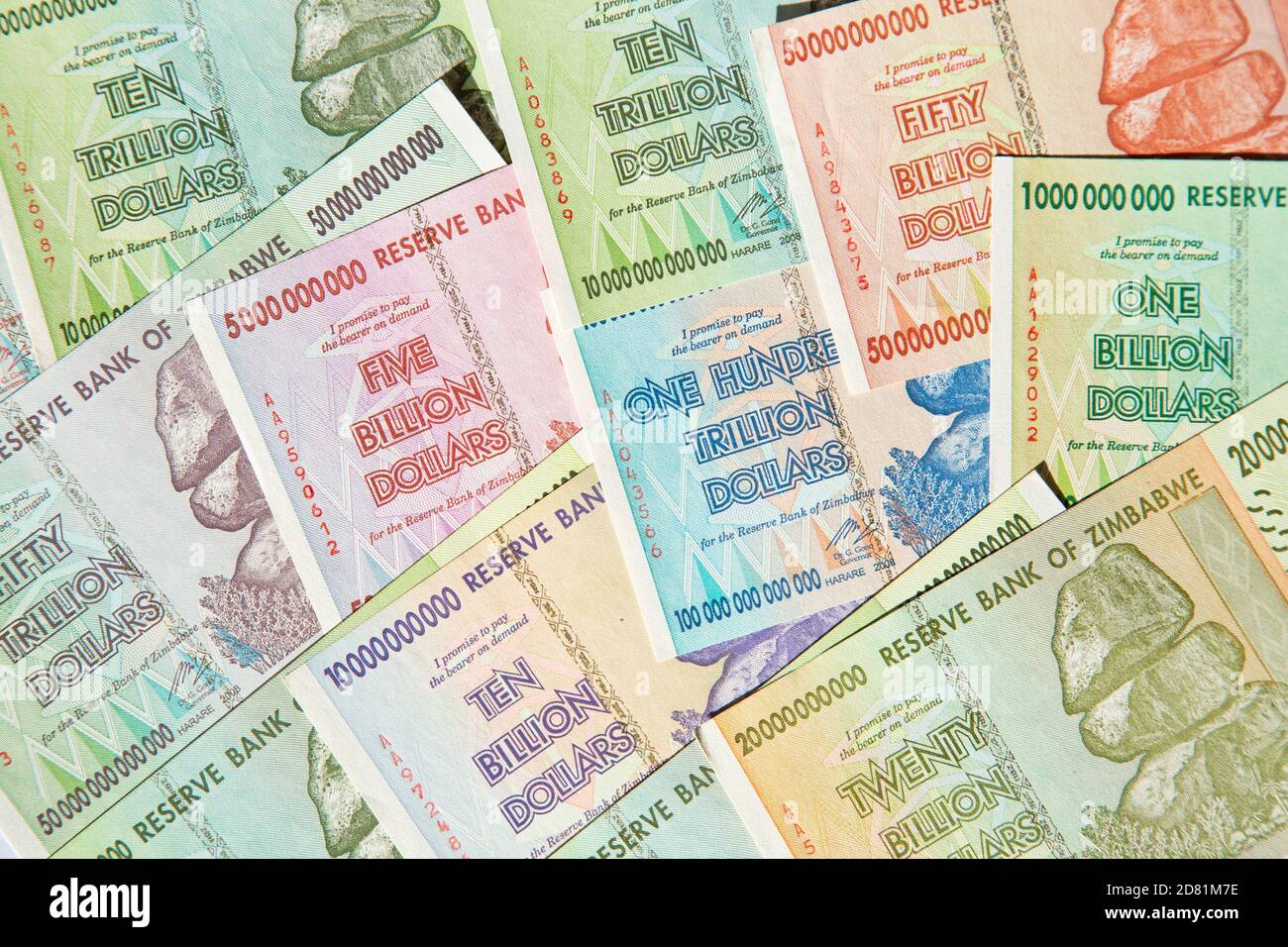 Banknotes of Zimbabwe after hyperinflation Stock Photo - Alamy