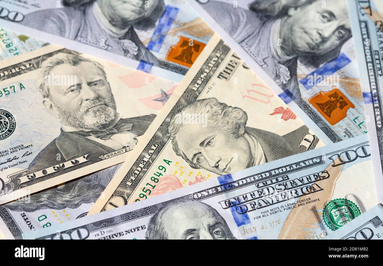 US 1 dollar banknote collection Stock Photo - Alamy