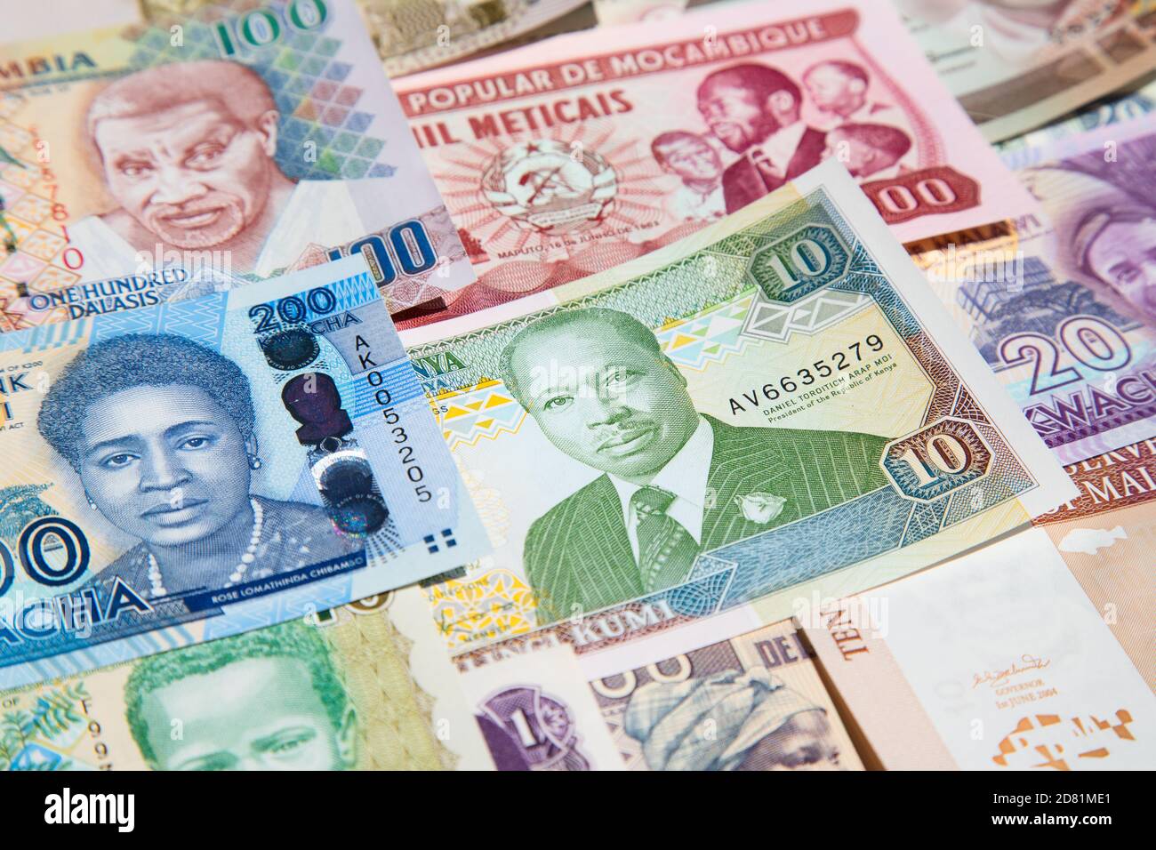 Variety of the African banknotes Stock Photo - Alamy