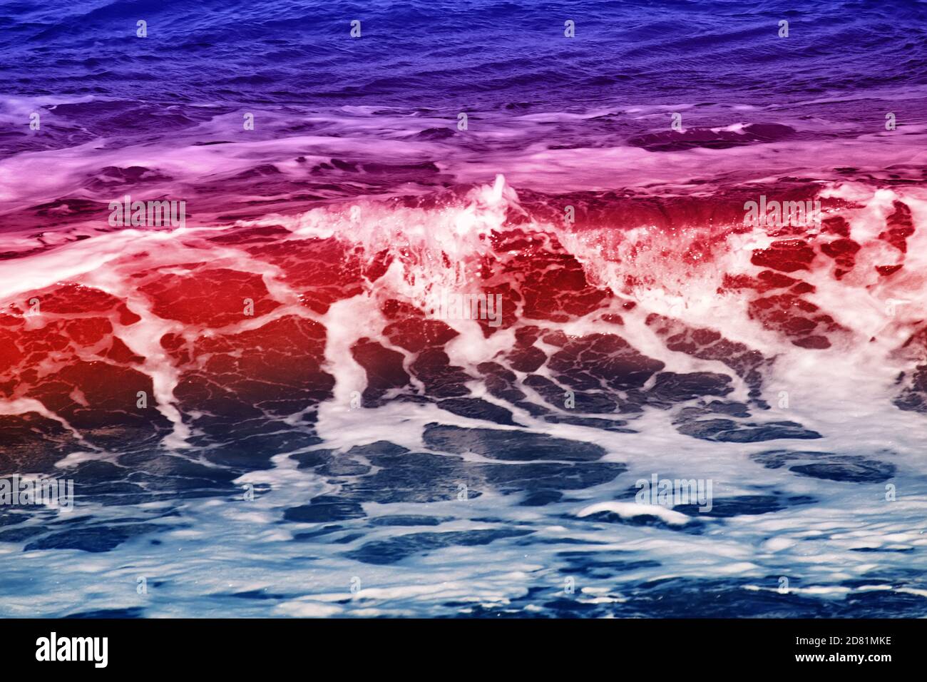 Bright coastal color wave with splashes. Joy to visit the sea on ...