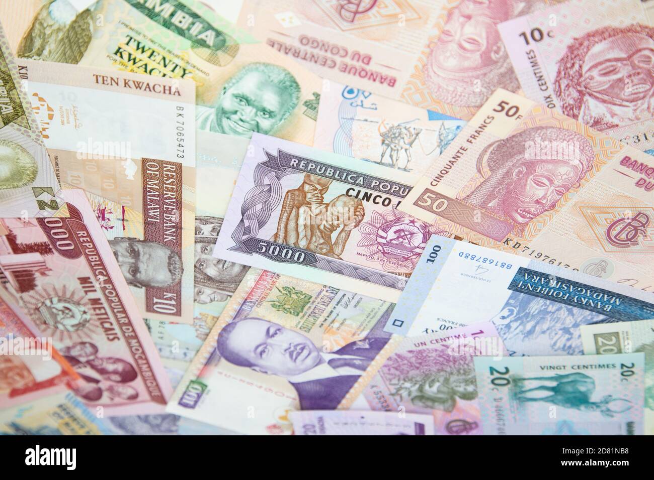 Variety of the African banknotes Stock Photo - Alamy
