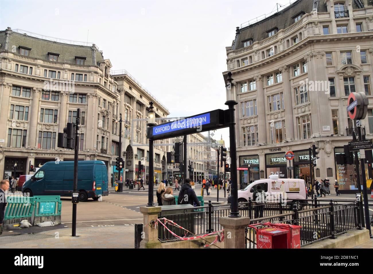Oxford Circus daytime view with London Underground Station sign, London ...