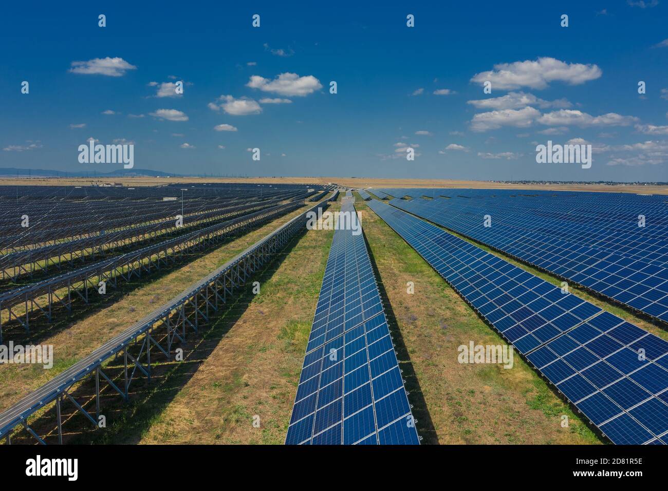 Lot of panels of solar cells Stock Photo - Alamy