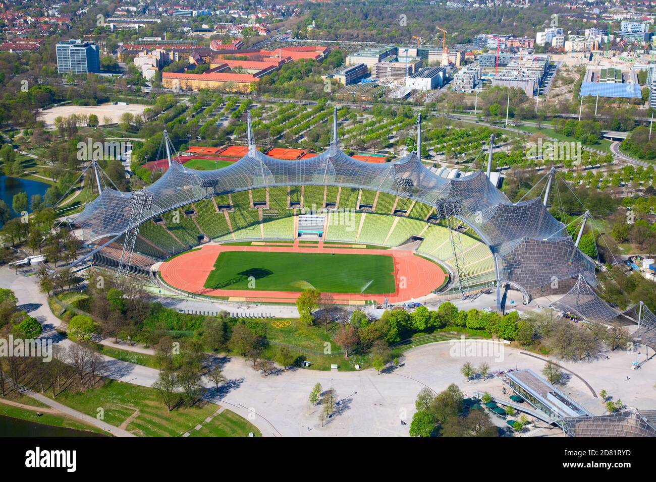 MUNICH - GERMANY April 20, 2019: Olympiapark in Munich, Germany ...