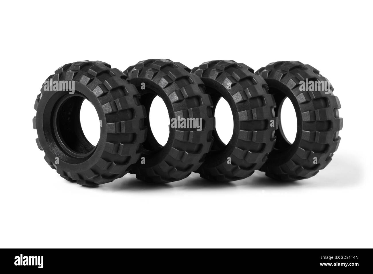 Car rubber kit with large tread isolated on white background Stock ...