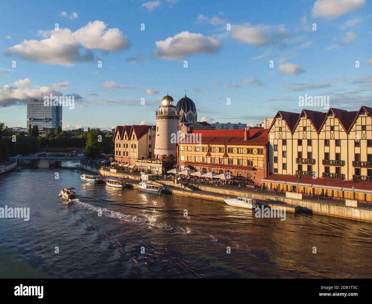 Aerial vibrant view of a Kaliningrad, former Koenigsberg, Kaliningrad ...