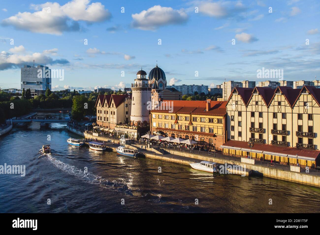 Aerial vibrant view of a Kaliningrad, former Koenigsberg, Kaliningrad ...
