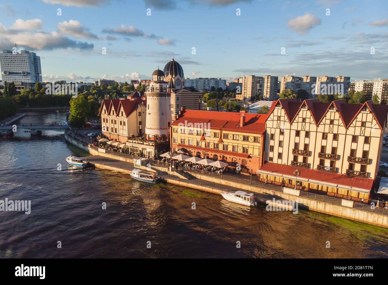 Aerial vibrant view of a Kaliningrad, former Koenigsberg, Kaliningrad ...